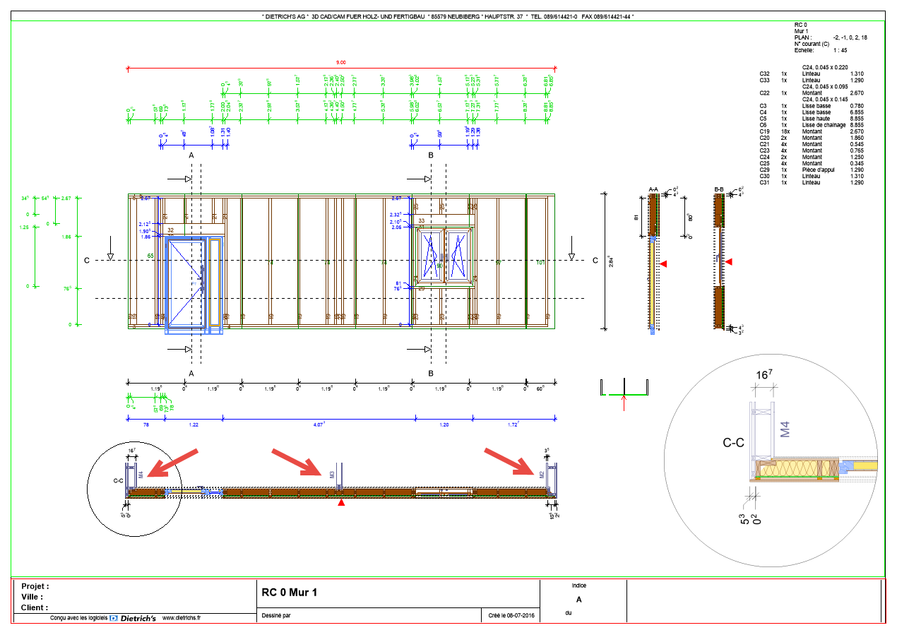 Raccord des murs voisins dans la coupe horizontale | Blog Dietrich's